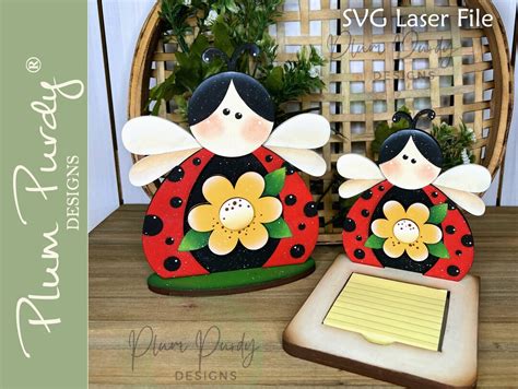 Ladybug Shelf Sitter Svg Laser File Summer Shelf Sitter Ladybug Svg