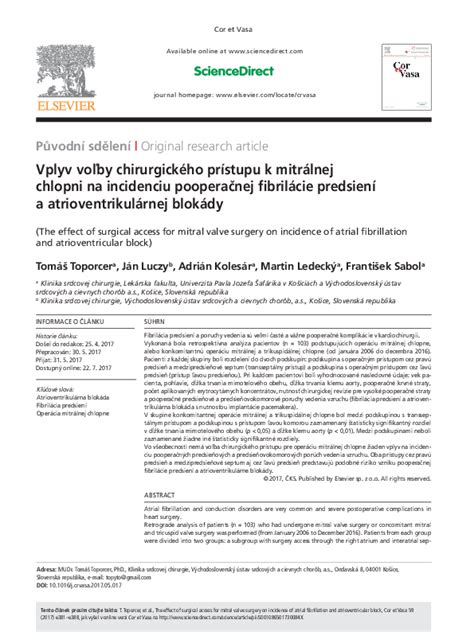 Pdf The Effect Of Surgical Access For Mitral Valve Surgery On Incidence Of Atrial Fibrillation