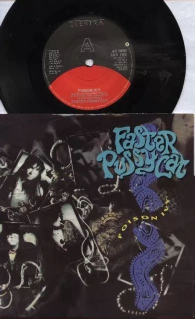 Faster Pussycat Rare 1989 Uk Only 7 Oop Glam Rock Pc Single Poison