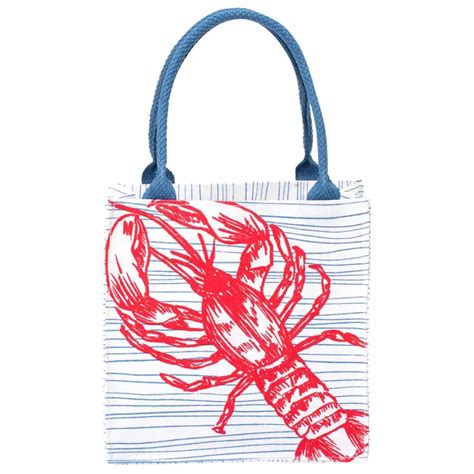 Lobster Red Itsy Bitsy Reusable T Bag Tote Bubbas