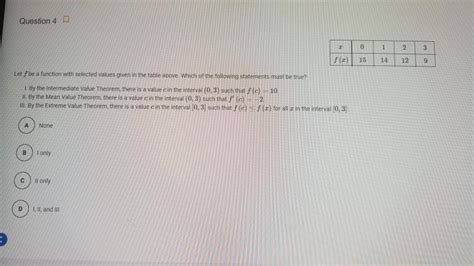 Solved Question 4 0 1 2 3 15 14 12 9 Let F Be A Function