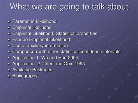 PPT Empirical Likelihood PowerPoint Presentation Free Download ID 421156