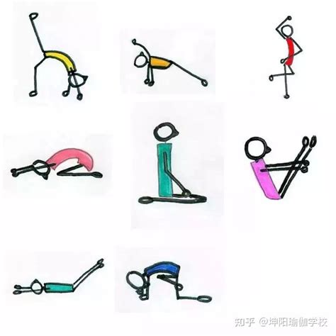 瑜伽小人图怎么画200多个瑜伽小人图展示 知乎