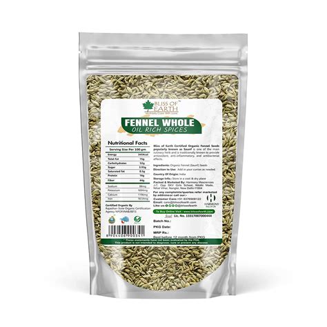 Organic Fennel Seed Saunf 500gm