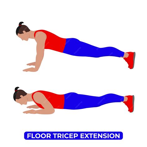 Premium Vector Vector Man Doing Floor Tricep Extension Forearm Push