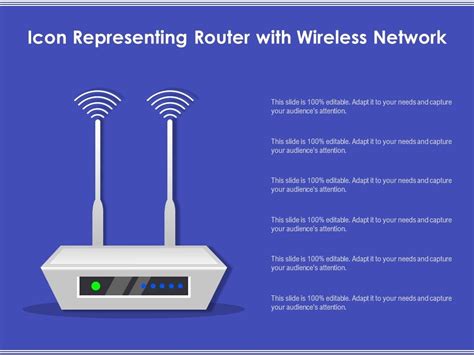 Icon Representing Router With Wireless Network Presentation Graphics