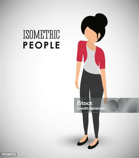 아이소메트릭 사람들 그래픽 디자인 벡터 일러스트 레이 션 귀여운에 대한 스톡 벡터 아트 및 기타 이미지 귀여운 긍정적인
