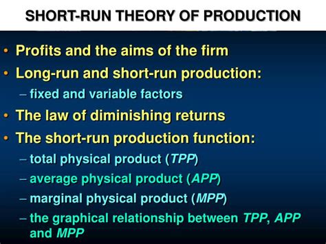 PPT SHORT RUN THEORY OF PRODUCTION PowerPoint Presentation Free Download ID