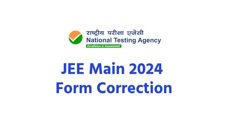 JEE Main 2024 Application Form Correction