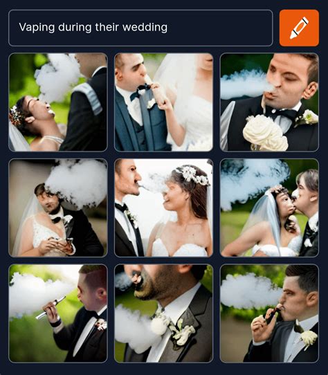 Vaping During Their Wedding Rweirddalle