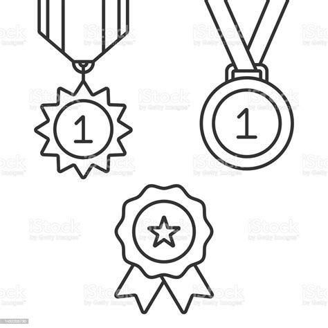 수상 메달 아이콘 세트 품질 아이콘 및 프리미엄 제품 인증 벡터 디자인 0명에 대한 스톡 벡터 아트 및 기타 이미지 0명 1위 경쟁 Istock