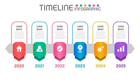 단계 옵션 이정표 프로세스 또는 워크플로와 기하학적 현대 모양 요소 비즈니스 데이터 시각화 프리젠 테이션 벡터 일러스트레이션을