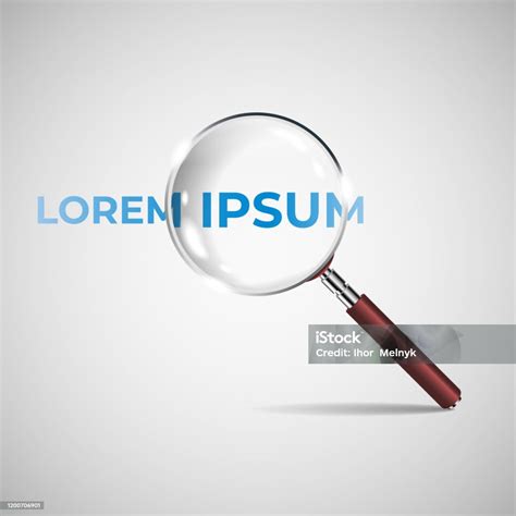 현실적인 스타일의 돋보기 포스터 전단지 또는 부동산 중개인 및 위치의 광고에 적합합니다 3차원 형태에 대한 스톡 벡터 아트 및