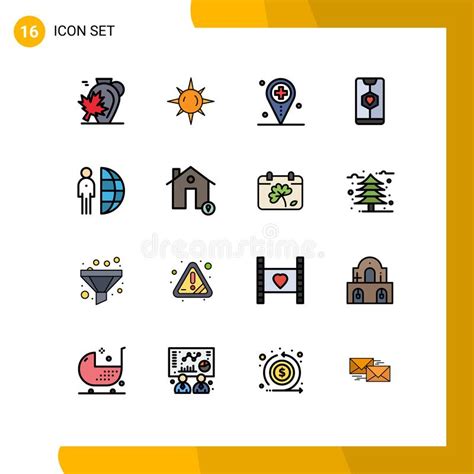 User Interface Pack Of 16 Basic Flat Color Filled Lines Of Wedding Heart Health Date Medical