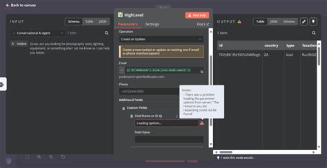 highlevel node questions n8n