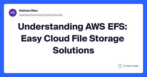 Haiman Sher On Linkedin Aws Efs Simple Cloud File Storage