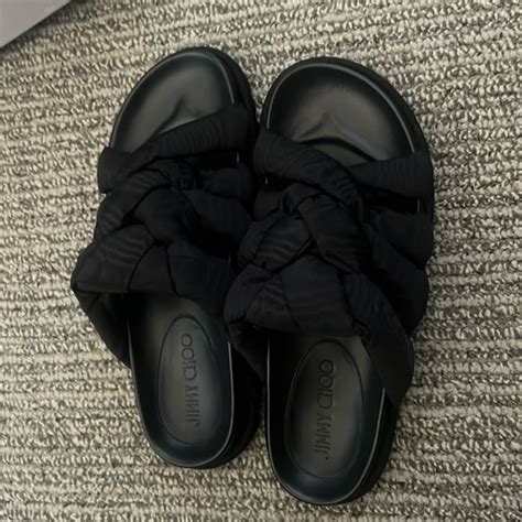 Jimmy Choo Shoes Jimmy Choo Kes Flat Sandals In Black Poshmark