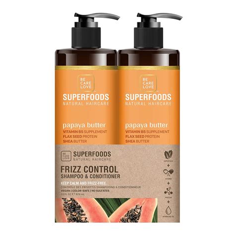 Be Care Love Superfoods Frizz Control Shampoo And Conditioner