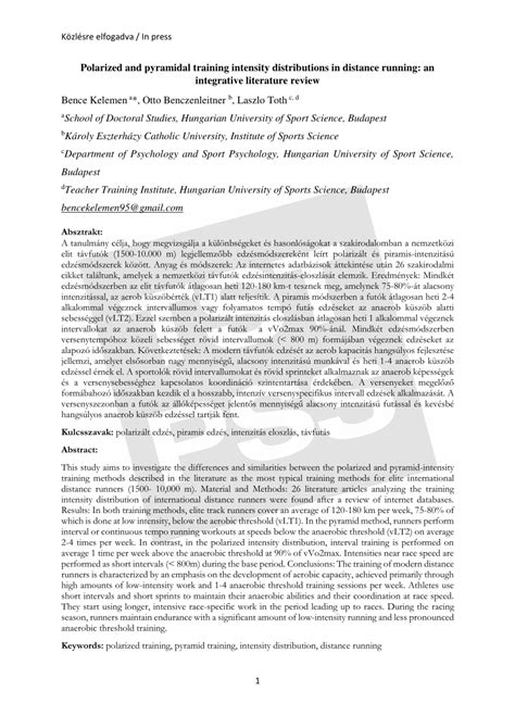Pdf Polarized And Pyramidal Training Intensity Distributions In