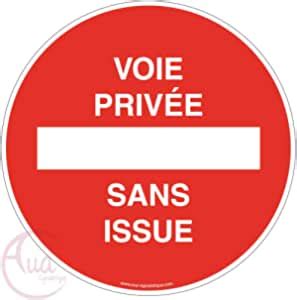 AUA SIGNALETIQUE Panneau Voie Privée sans Issue Ø 130 mm