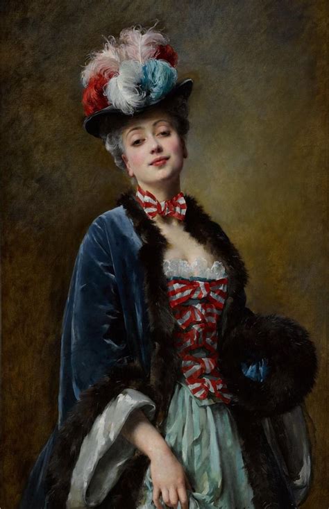 18th Century European Art Late 19th Century France French Lady