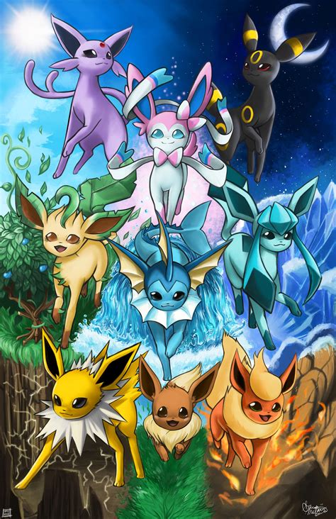 Cute Eeveelution Art Pokemon Eeveelutions Pokemon Eevee Evolutions