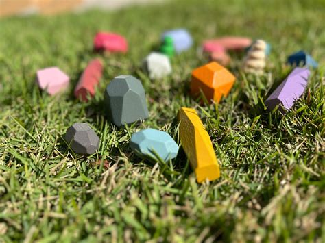Wooden Stacking Rocks Balancing Game Montessori Wooden Balance Rock