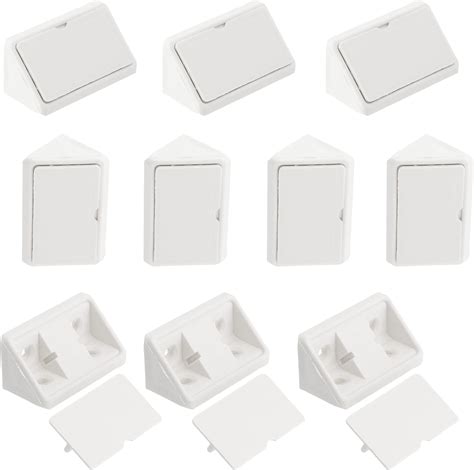 AERZETIX C65770 Lot de 10 équerres d angle 42x27 mm en plastique
