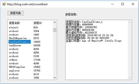 教程 6 2 进程 Process类属性vb Process Csdn博客