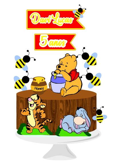 KIT C 5 ARQUIVO DE CORTE TOPO URSINHO POOH 002 Elo7