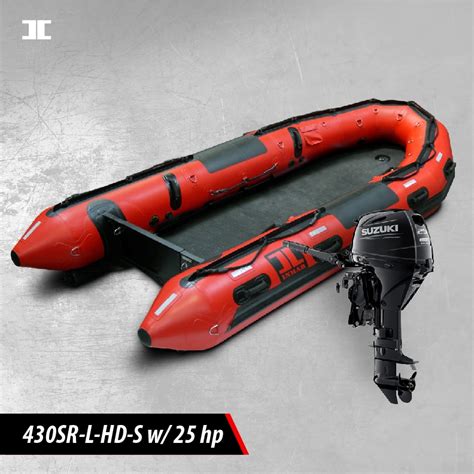 430sr L Rapid Deploy Inflatable Boat Package With Suzuki 25 Hp Motor