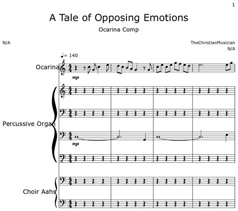 A Tale Of Opposing Emotions Sheet Music For Ocarina Percussive Organ