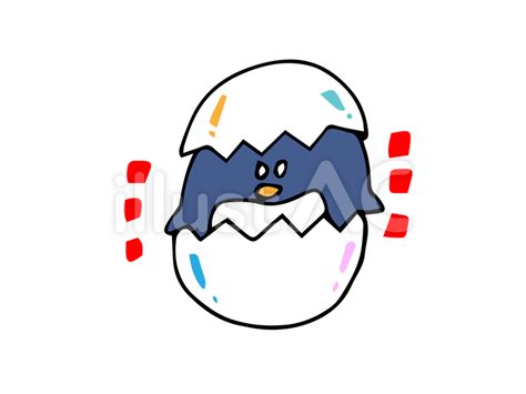 卵から出てくるペンギンイラスト No 2106573｜無料イラスト・フリー素材なら「イラストac」
