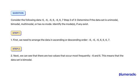 Solved Consider The Following Data 6 6 6 6 6 6 7 Step 3 Of 3 Determine If The Data