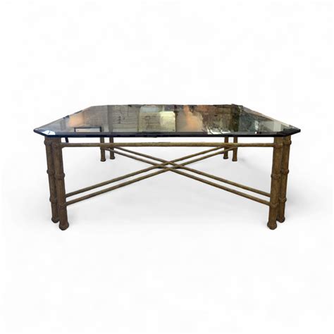Vintage Iron And Glass Coffee Table Dekor