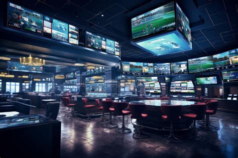Modern Sports Bar Interior With Multiple Screens Stock Image Image Of