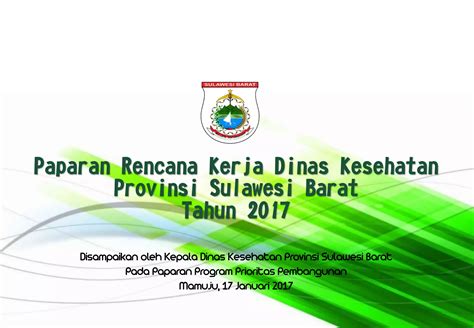 Rencana Program Dan Kegiatan Dinas Kesehatan Provinsi Sulawesi Barat