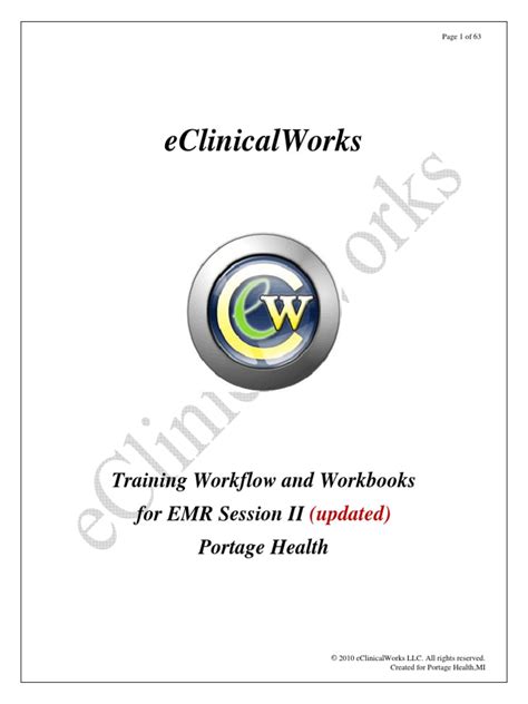 Ecw Emr Workbook Ii Updated Portage Health Pdf Download Free Pdf Medical Prescription