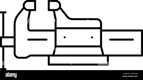 Bench Vice Line Icon Vector Illustration Stock Vector Image And Art Alamy
