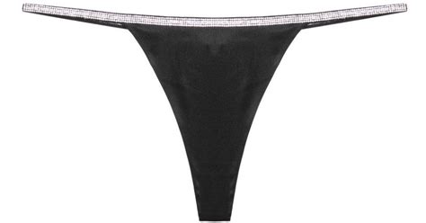 Nue Rosie Silk Thong In Black Lyst