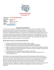 Exploring Human Sexuality Course Overview Course Hero