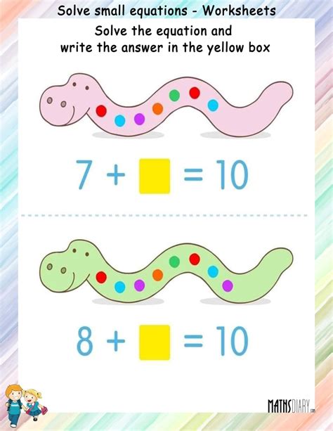 Simplifying Simple Equations Math Worksheets