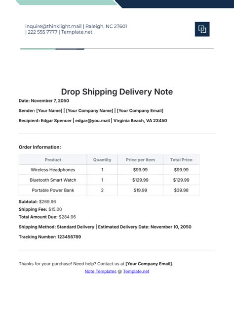 Free Dispatch Note Template To Edit Online