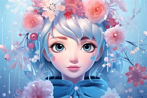 Inteligencia Artificial Generativa De Macros Congelados Foto Premium