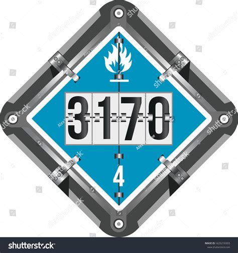 Class 4 Flammable Solids Substances Liable Stock Vector Royalty Free
