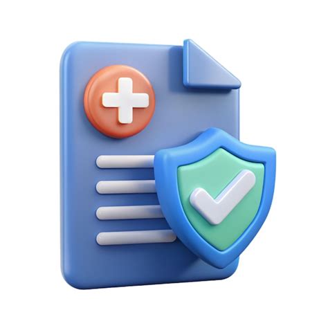 Document With Shield And Check Mark Health Insurance Document Security