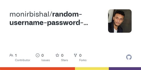 Github Monirbishalrandom Username Password Generator