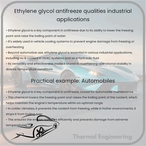 Ethylene Glycol Antifreeze Qualities Industrial Applications