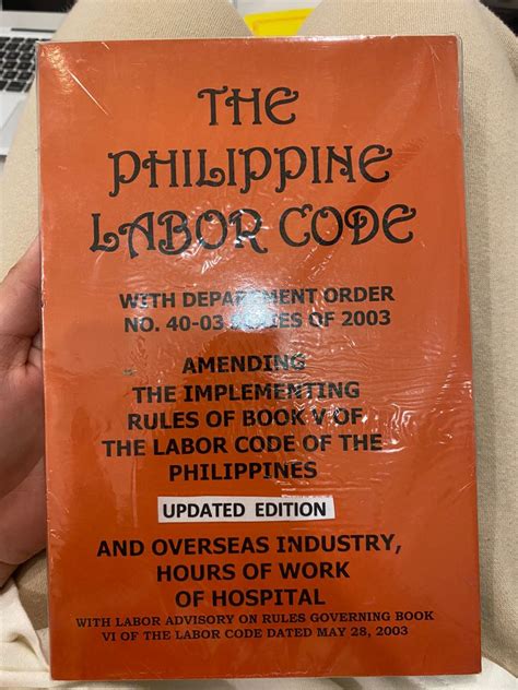 The Philippine Labor Code Hobbies And Toys Books And Magazines Religion