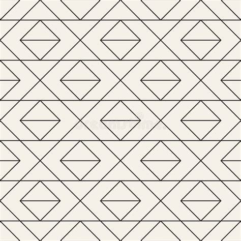 Vector Seamless Pattern Repeating Geometric Elements Stylish Monochrome Background Design